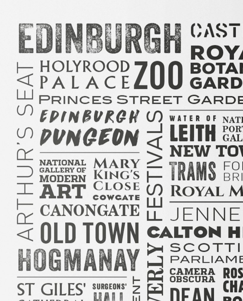 Edinburgh Graphic Poster Print - Whitelabel